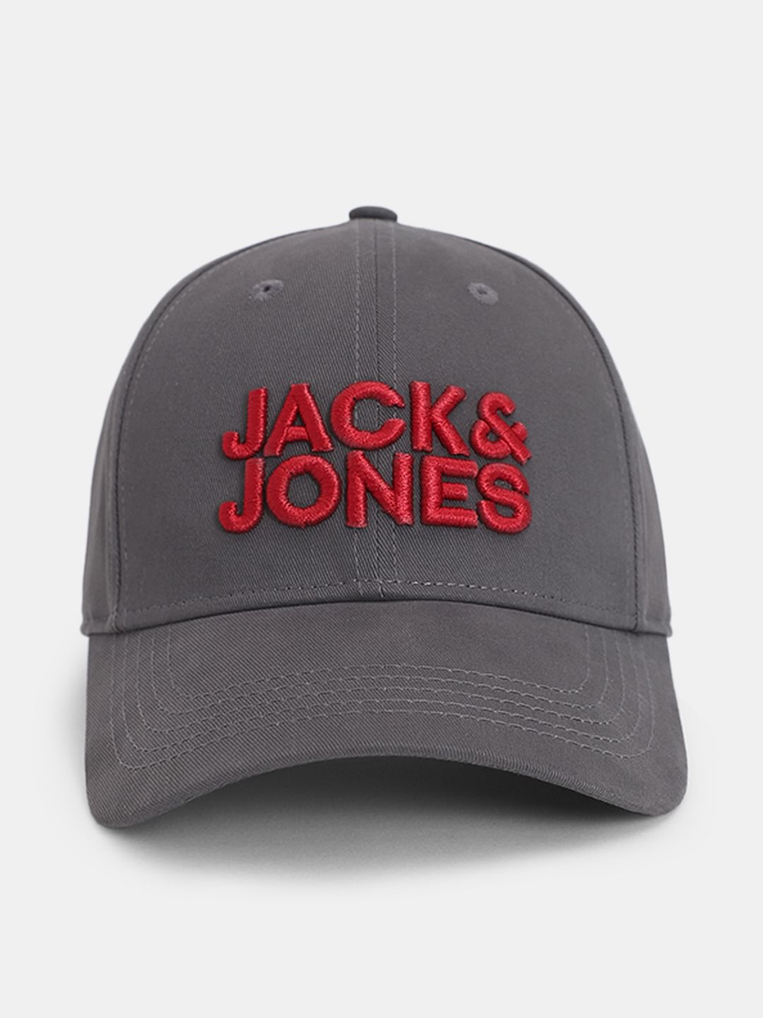 Dark Grey Embroidered Logo Baseball Cap