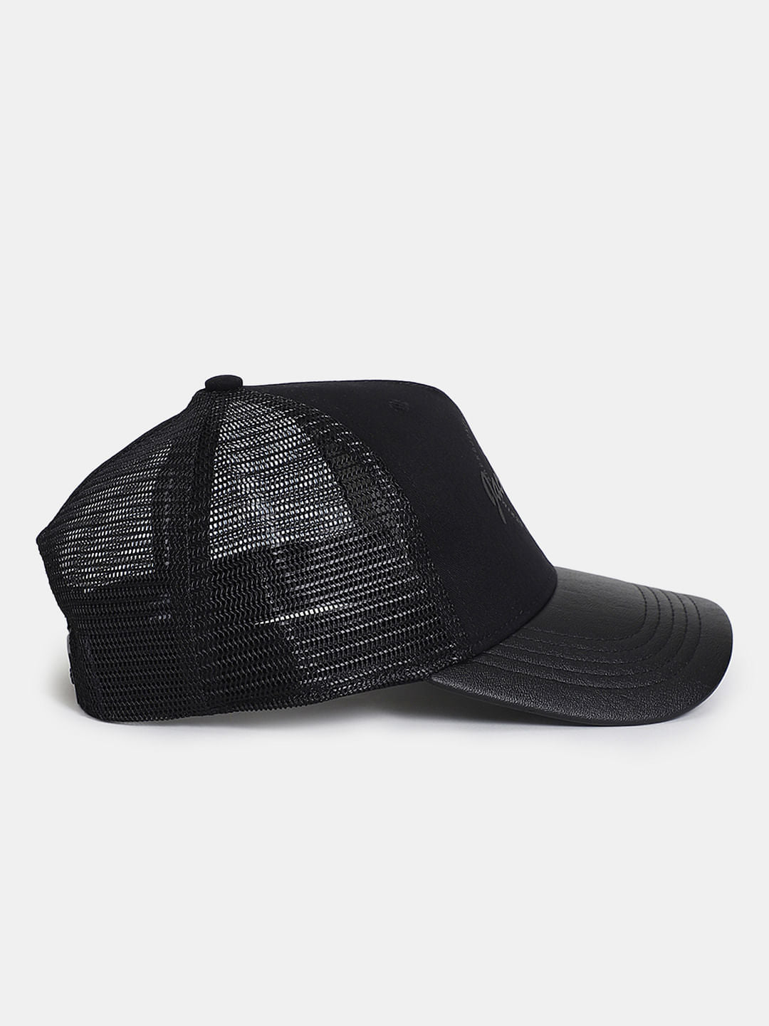 Black Trucker Mesh Cap