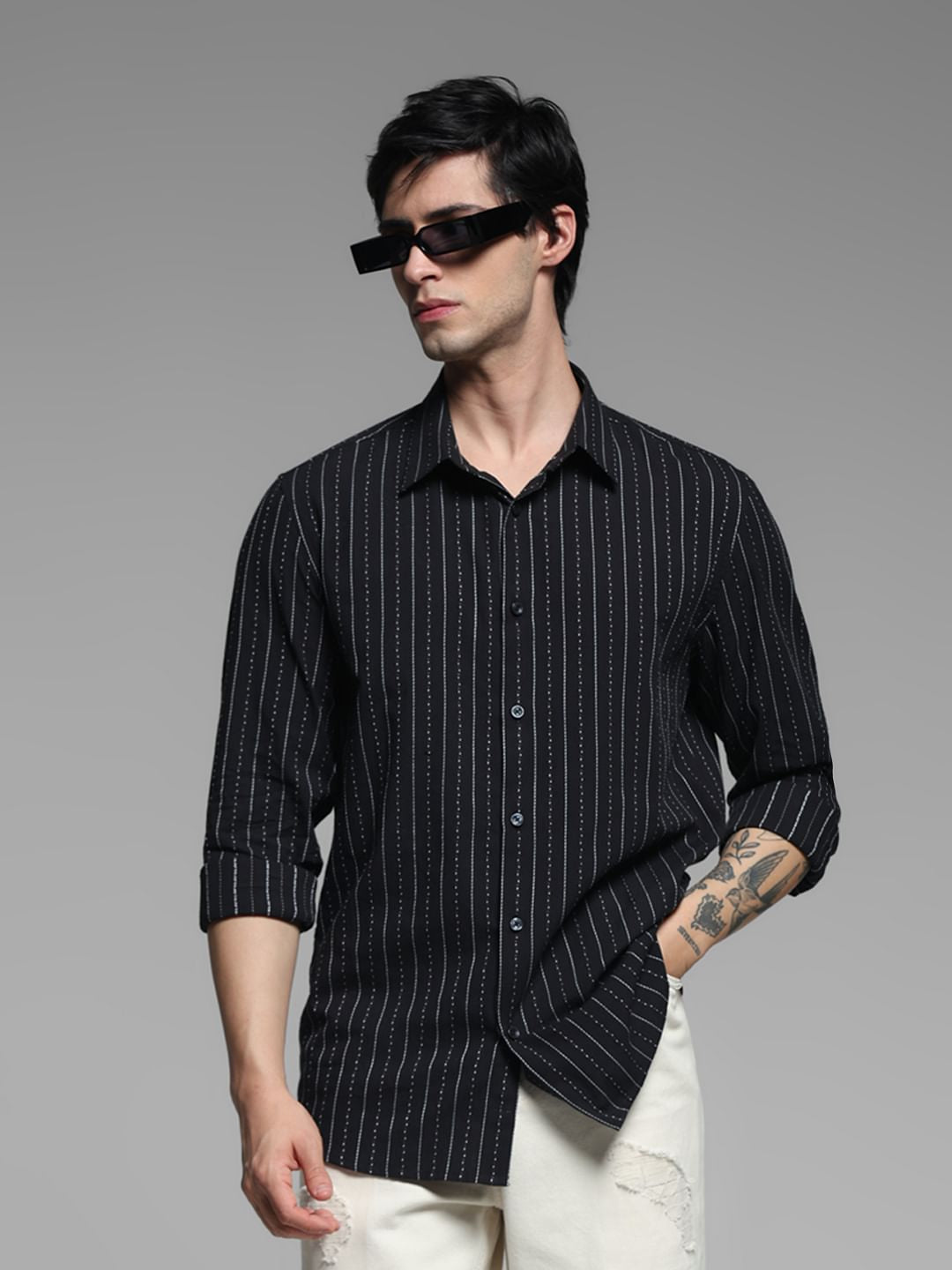 BLACK STRIPES SHIRT
