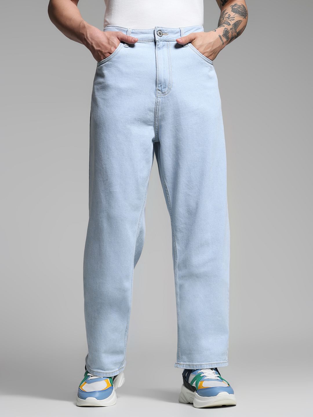 Light Blue High Rise Dario Loose Fit Jeans