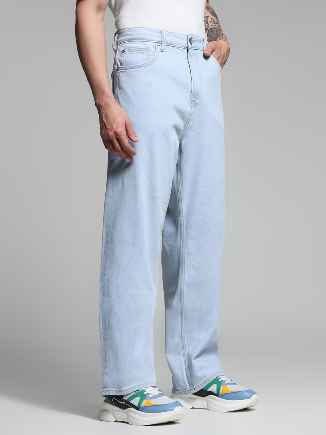 Light Blue High Rise Dario Loose Fit Jeans